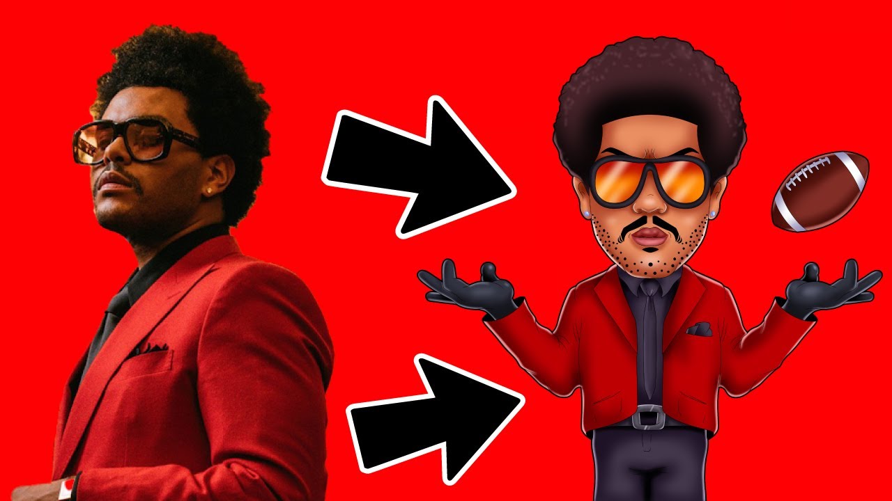 Turning The Weeknd into a Cartoon! (SuperBowl Edition) - YouTube