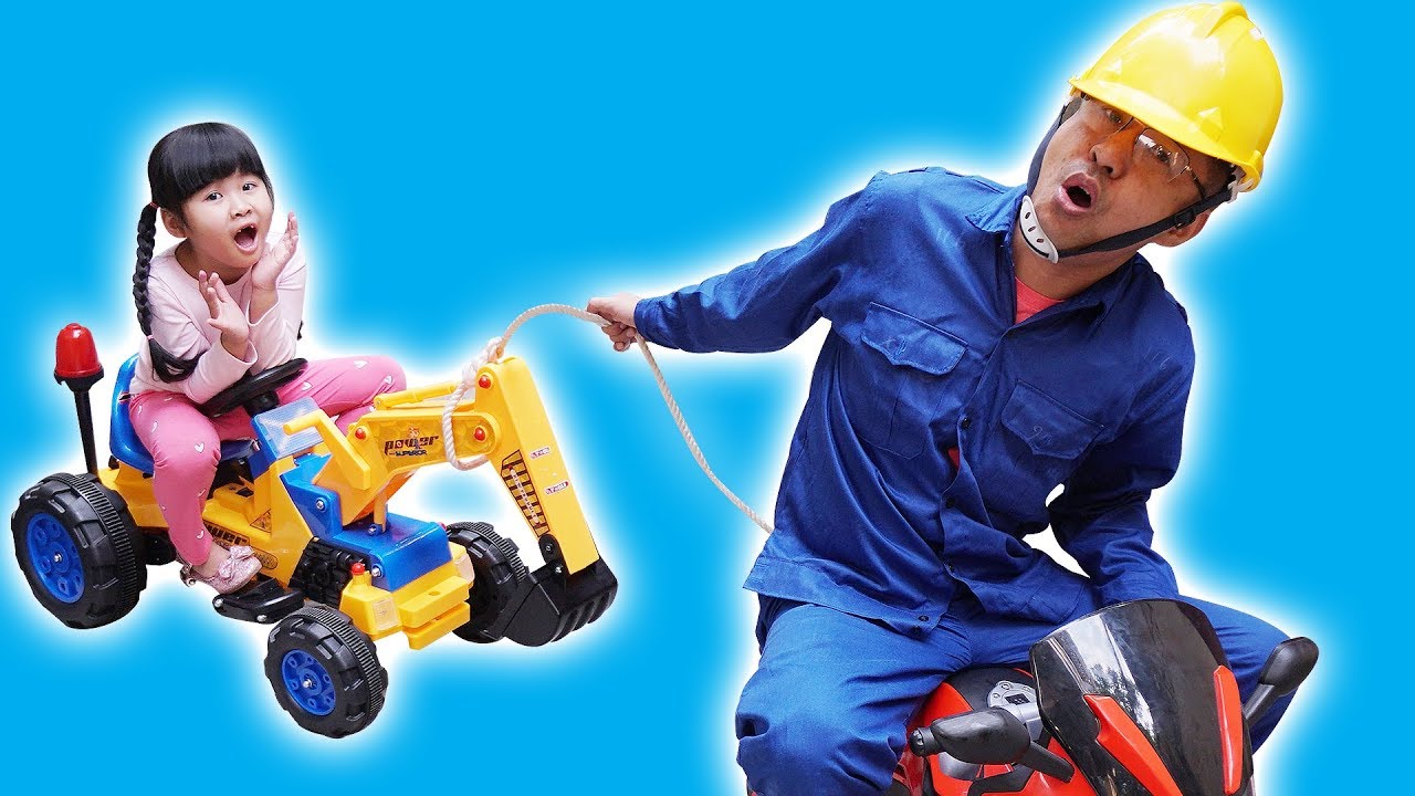 Be Bun Pretend Play Rescue Excavator Toy Video for Kids ♥ Bun Bap ...