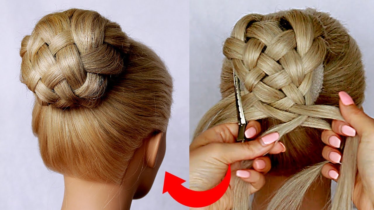 😱 New HIGH BUN hairstyle for wedding and party || graduation hairstyle ...