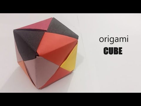 How to make an origami CUBE | Paper Blocks | No Glue | Easy Origami Cube | 3D Cube ...