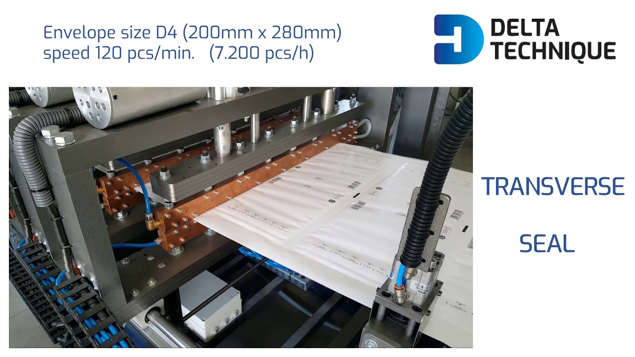 BEM-700 kraft bubble mailer machine - TRANSVERSE SEAL - YouTube