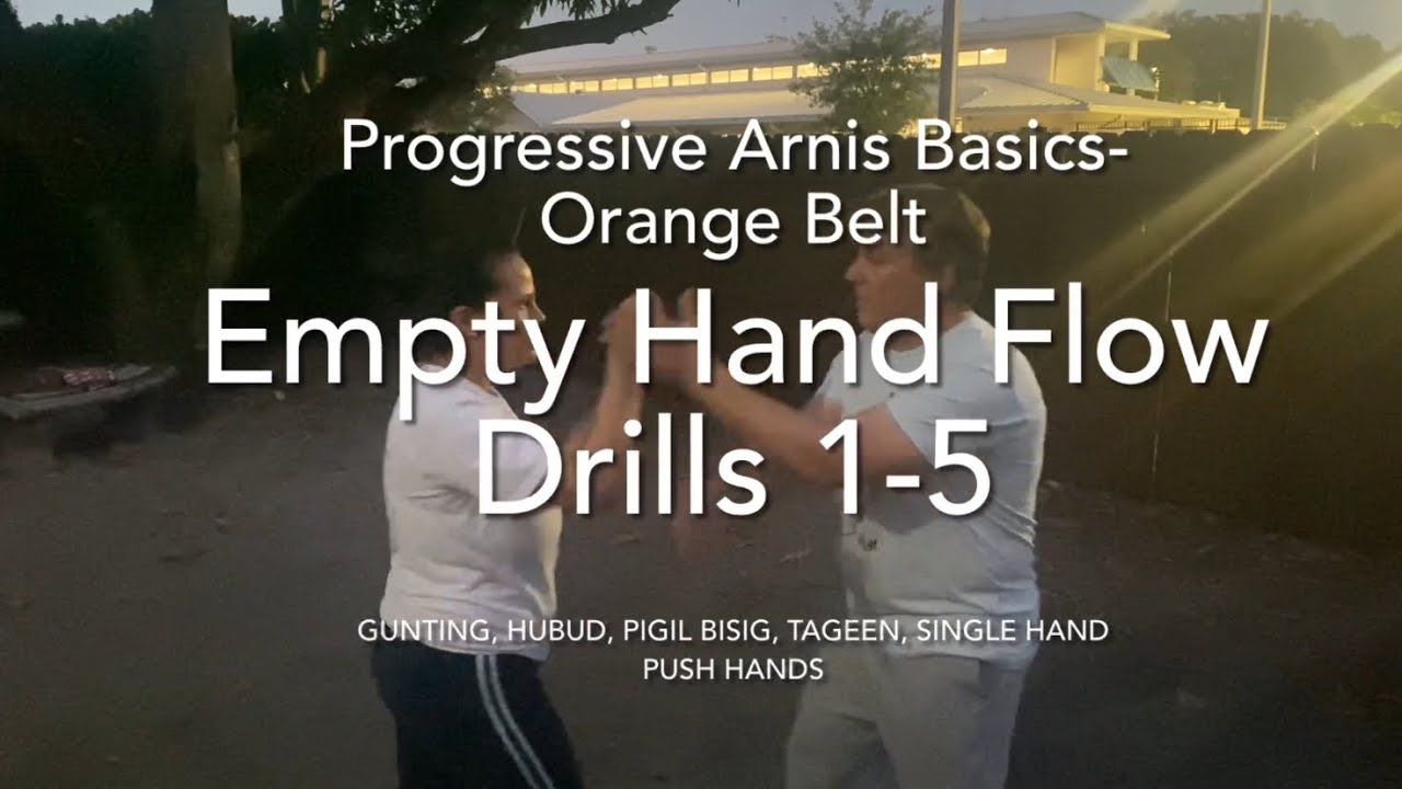 Progressive Arnis: Empty Hand Flow Drills 1-5 (Orange Belt) - YouTube