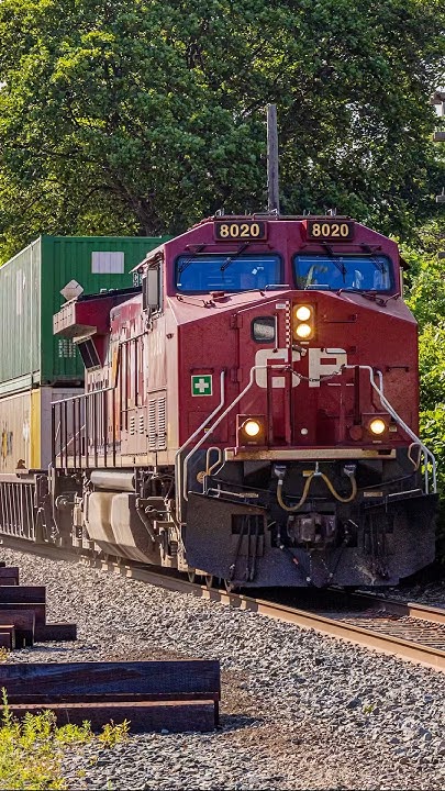 CP Rebuild GE AC4400CWM 8020 leads CPKC Train 112 Southbound by Weston [7/4/2025] #train #cpkc # ...