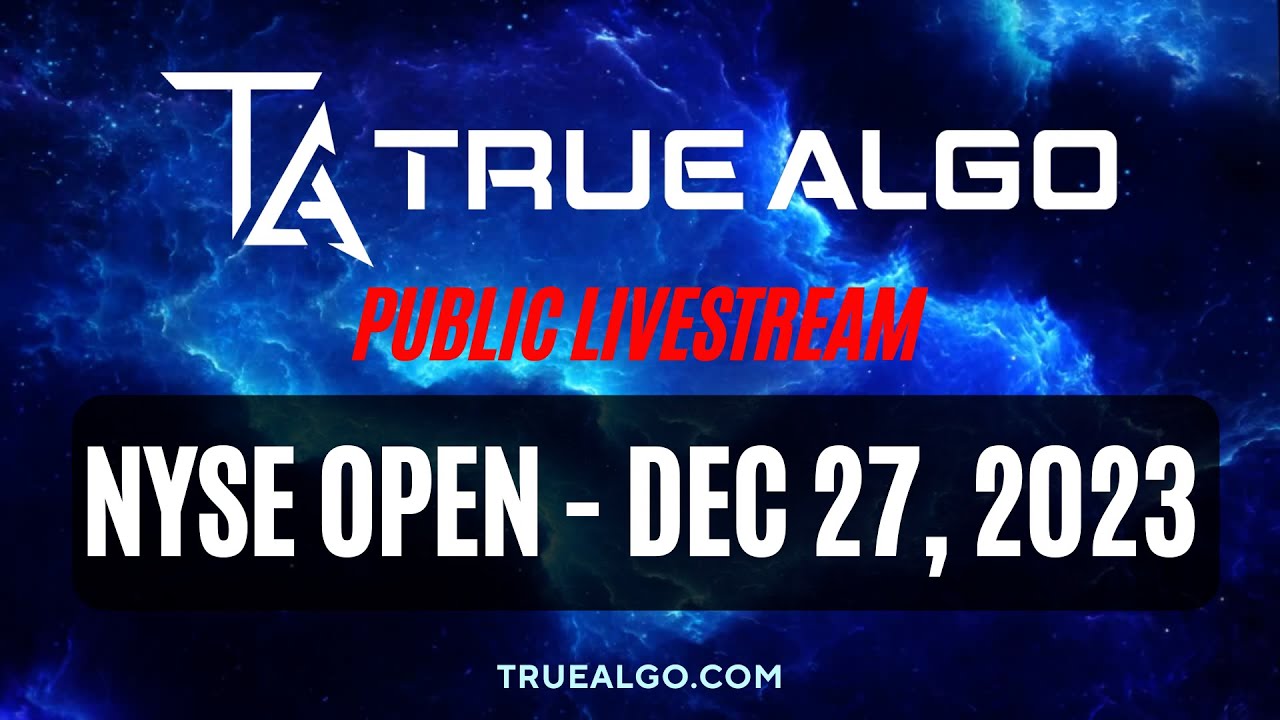NYSE Open and Silver Bullet Session Live with True Algo Predictive ...