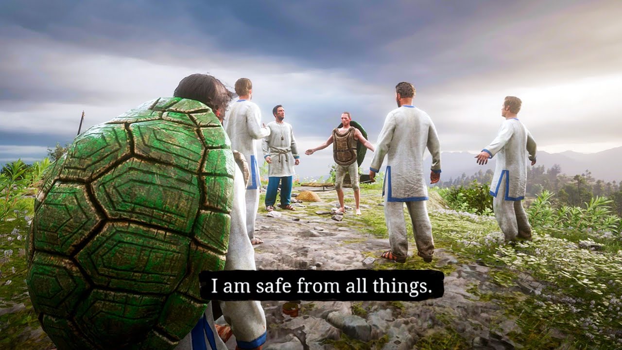 The Chelonian shell actually saves John from Dying by Falling - RDR2 ...