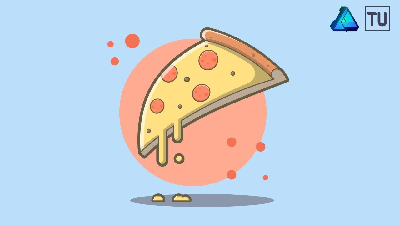 Pizza Vector Illustration Speed Art in Affinity Designer - YouTube