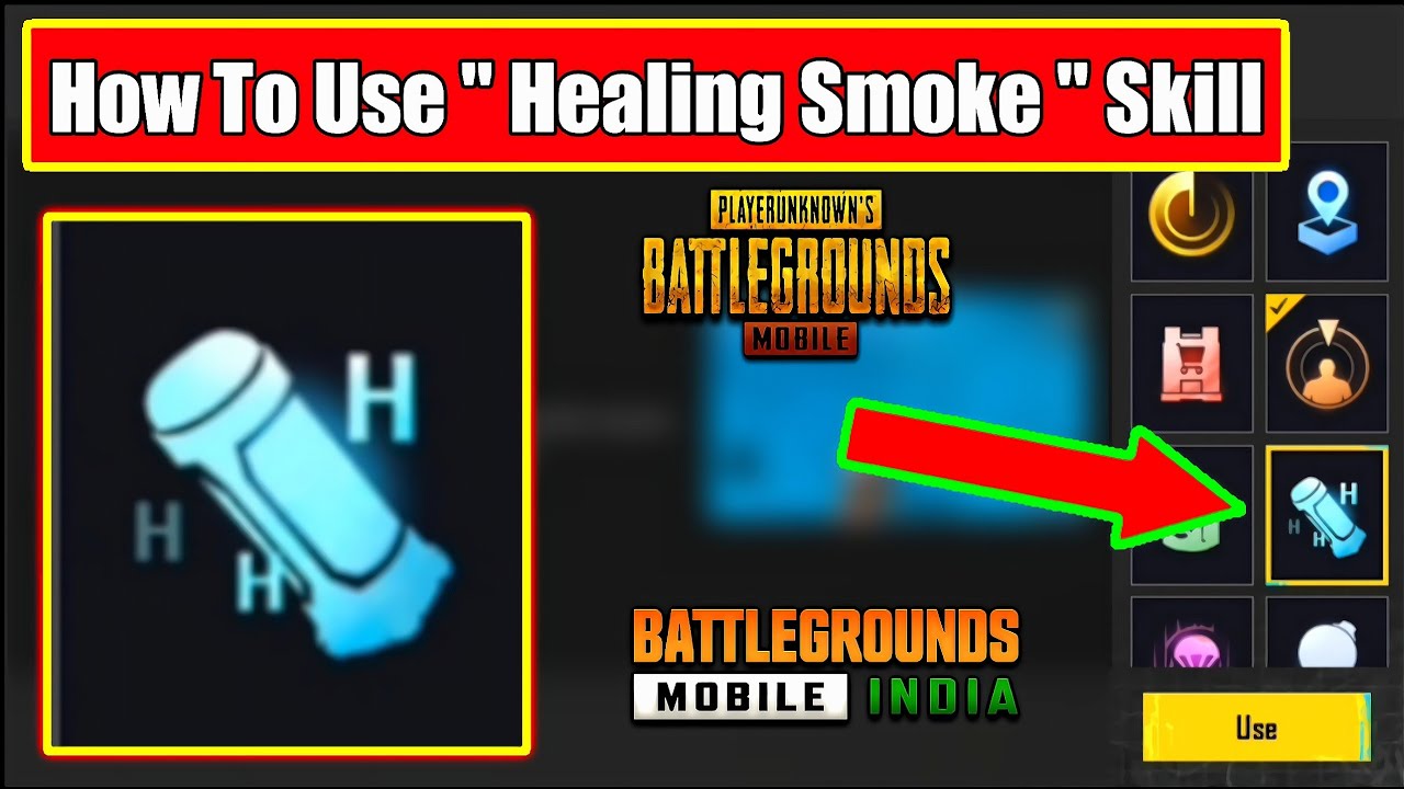 How To Use " Healing Smoke " Skill In PUBG / BGMI | Healing Smoke In ...