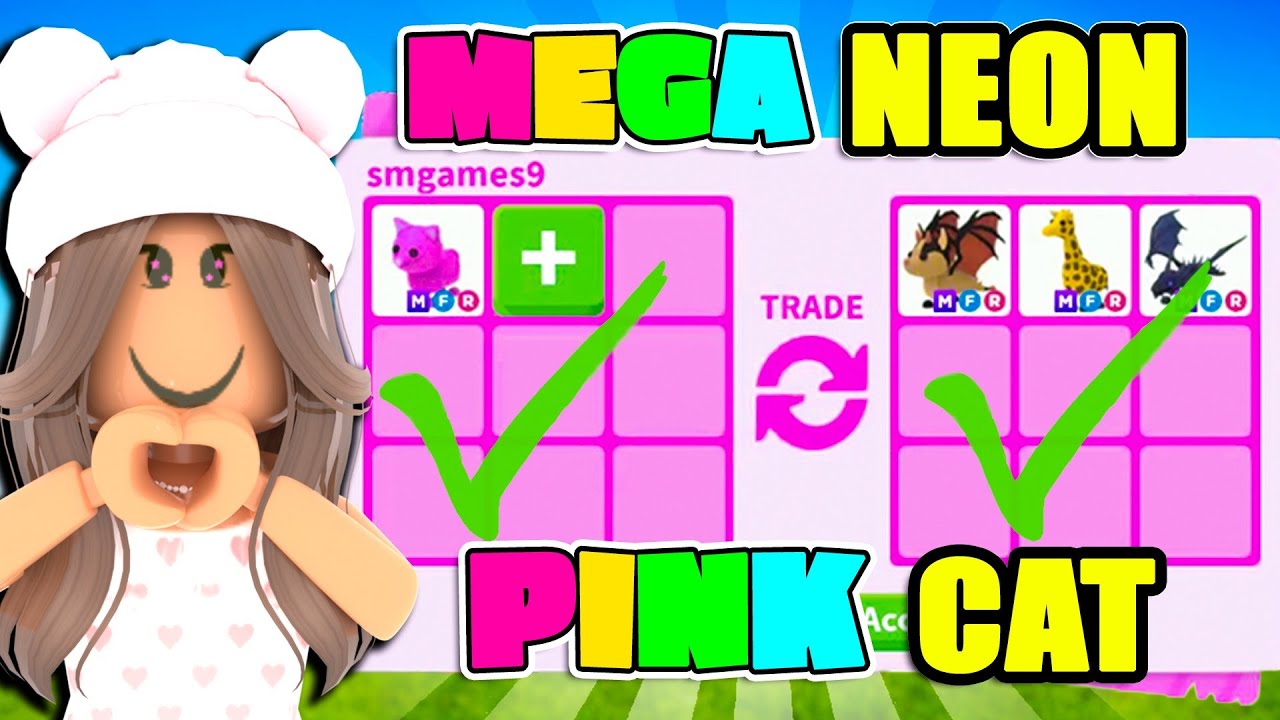 We Trade A Mega Neon Pink Cat in 2022... Roblox Adopt Me - YouTube