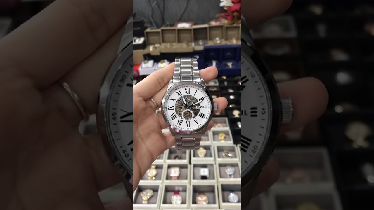 Fossil Flynn Pilot Automatic Mechanical Stainless Steel 48mm Watch ...