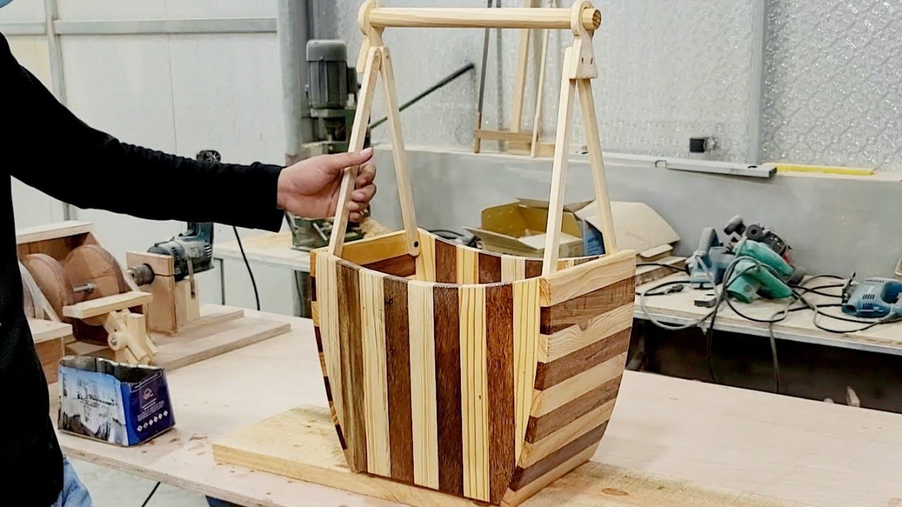 Wooden flower pot design. - YouTube