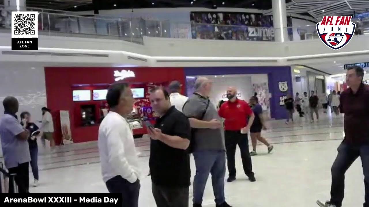 AFL Fan Zone Live from ArenaBowl XXXIII Media Day - YouTube