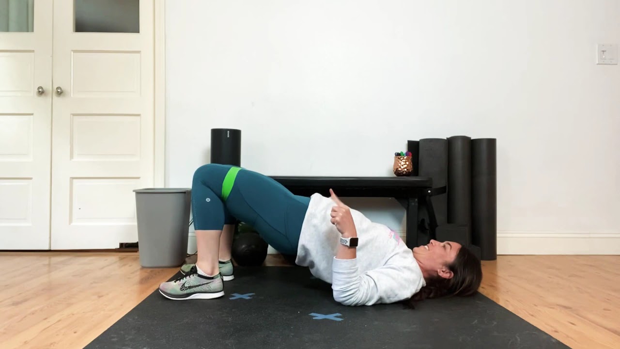 Banded Bridge + Hip Abduction - YouTube