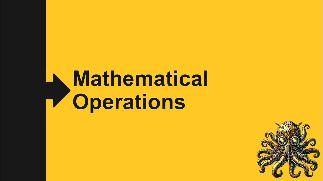 Lec-4.1.2c Mathmatical Operations - YouTube
