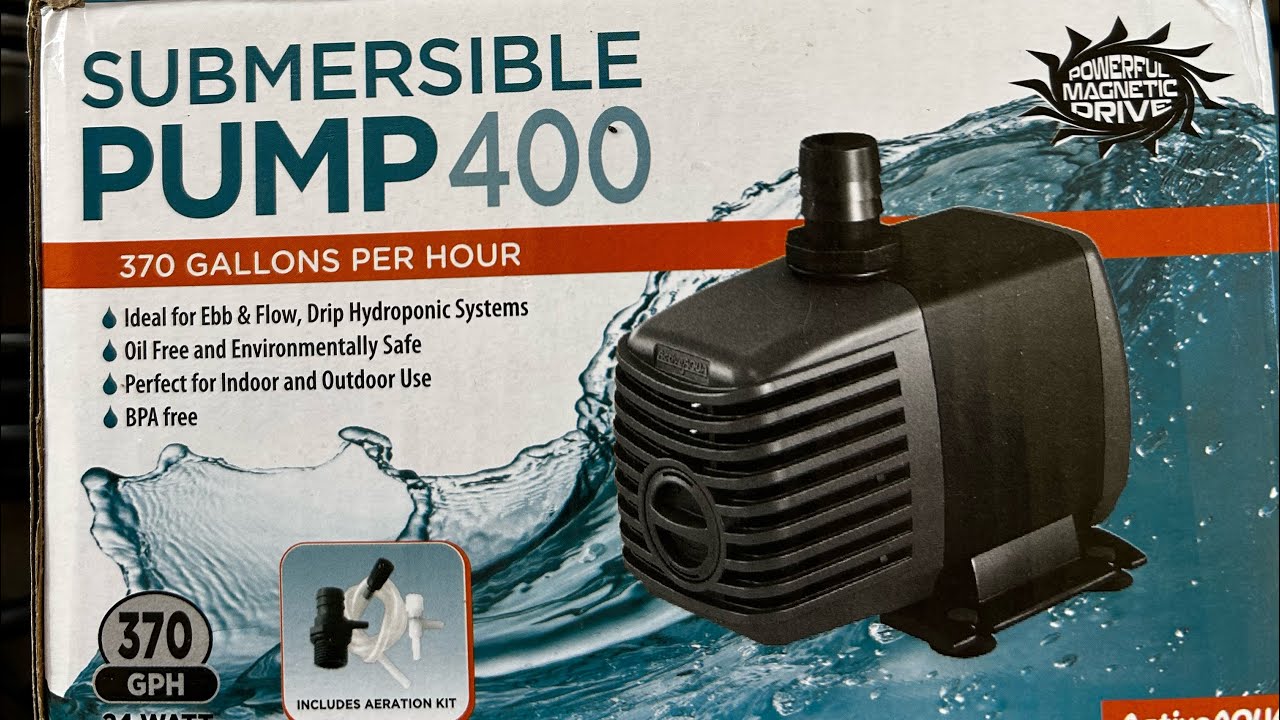 Active Aqua 370 GPH Pond Pump Review - YouTube
