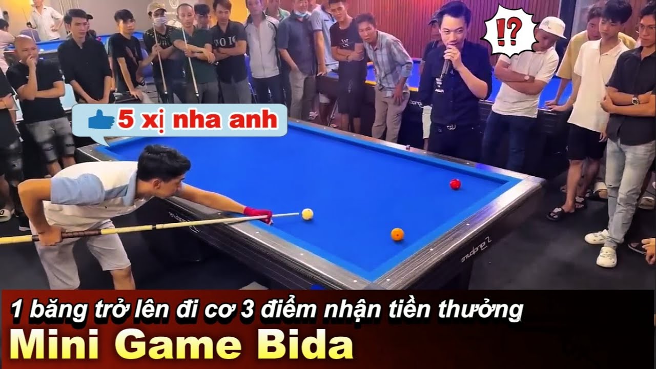 Minigame bida Thịnh Kent thưởng tiền nóng 5 xị và cơ bida 3 băng giá 2tr5 cho ae fan bida - YouTube