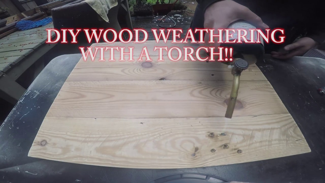 DIY wood finishing! Weathering wood with a torch! - YouTube