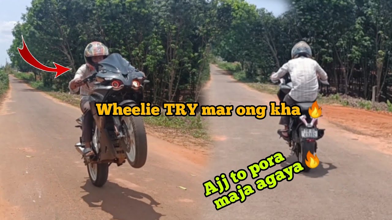 WHEELIE TRY MAR ONG KHA 🔥|por rider 1000 #motovlog bike rider rider ktm ...