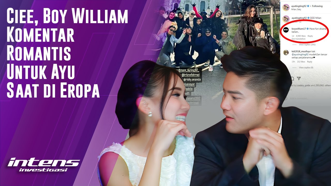 Boy Wiliam Beri Komentar Untuk Ayu Yang Berlibur di Eropa | Intens Investigasi | Eps - YouTube