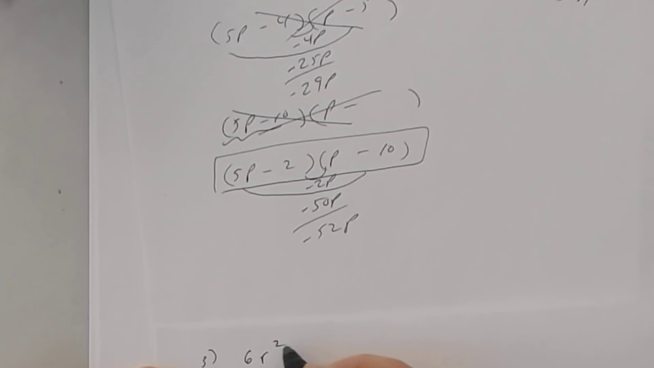 Factoring Trinomials - Leading Coefficient not 1 - YouTube
