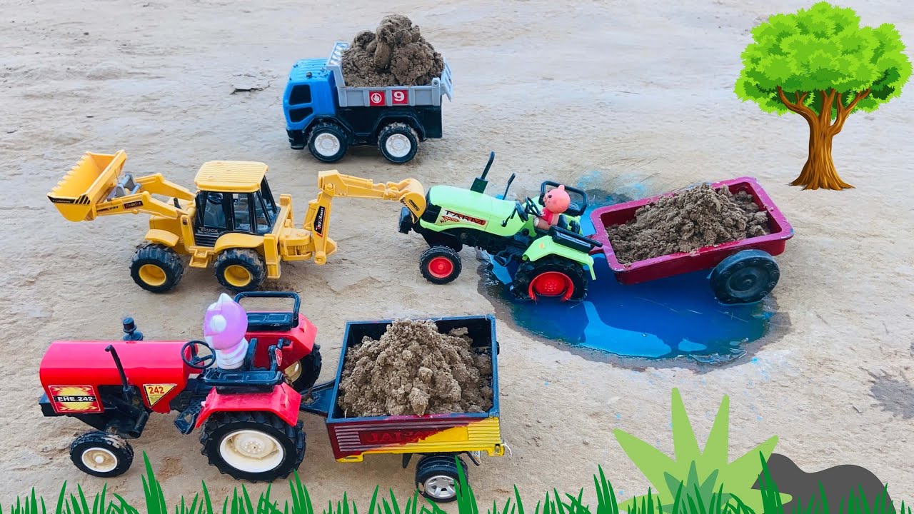 Diy tractor making science project | Eicher Tractor stuck in pit ...