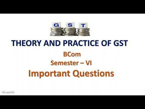 GST / Theory and PRactice of GST important questions gstimpquestions # ...