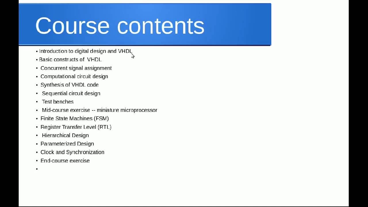 VHDL Course: Introduction - YouTube