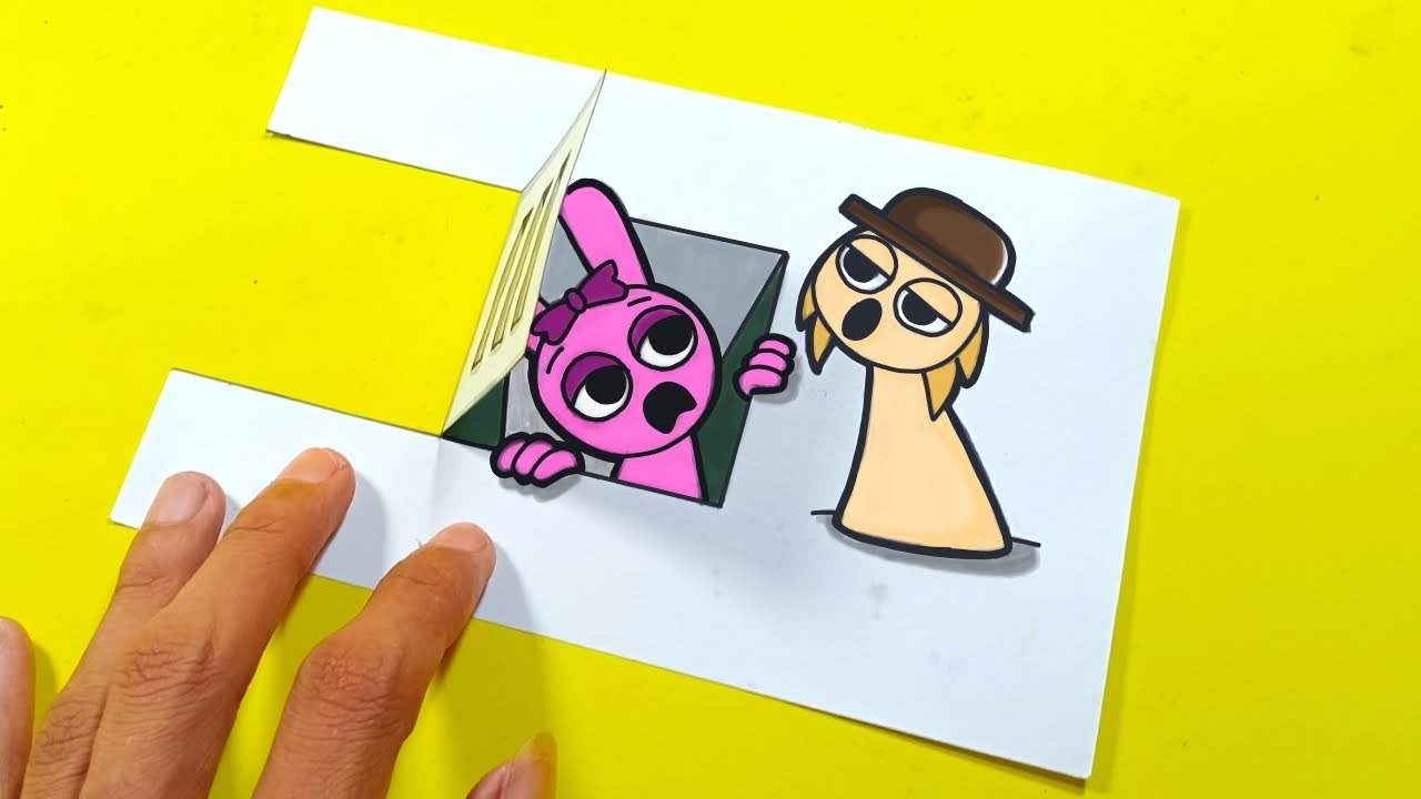 Easy Cute Art With Paper INCREDIBOX SPRUNKI ( Pinki & Tunner ) DIY ...