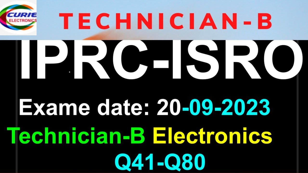 IPRC TECHNICIAN B ELECTRONICS 2023 PART 2 - YouTube
