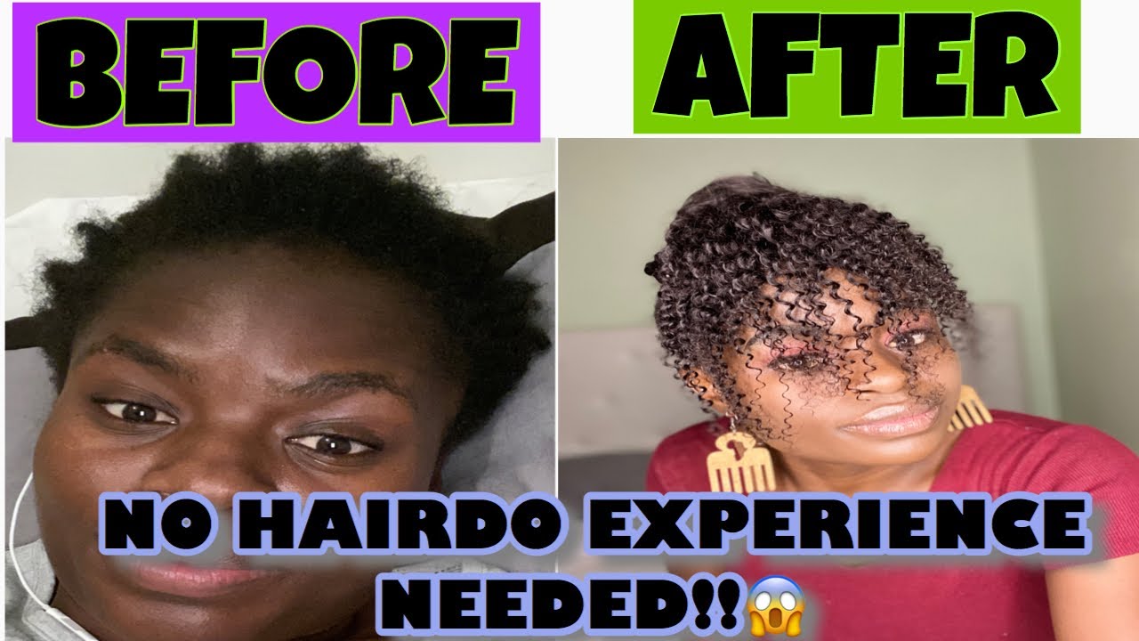 HOW TO MAKE YOUR HAIR WITHOUT ANY HAIRDO SKILLS/QUICK NATURAL ...