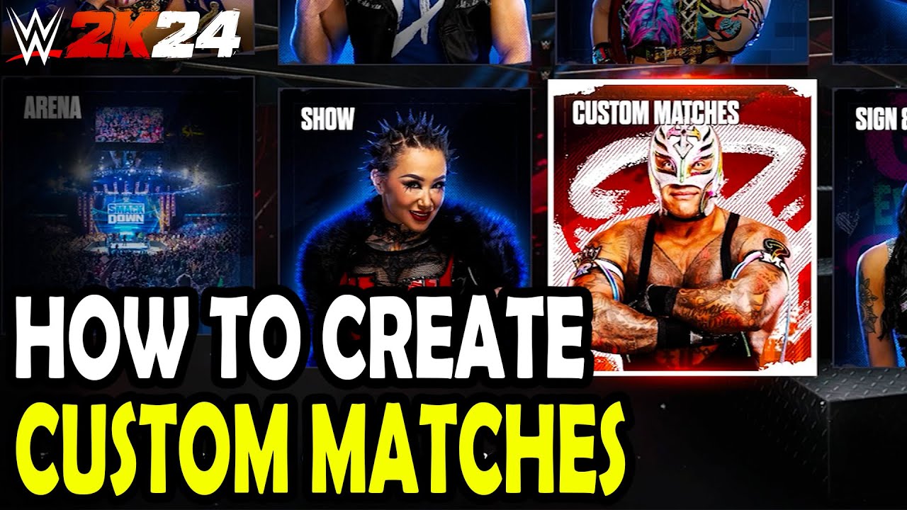 How to Create Custom Matches in WWE 2k24 - YouTube