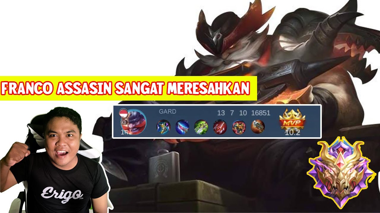 99% Hook franco || GamPlay Franco terbaru 2023 || build dan item franco 2023 || - Mobile Legends ...