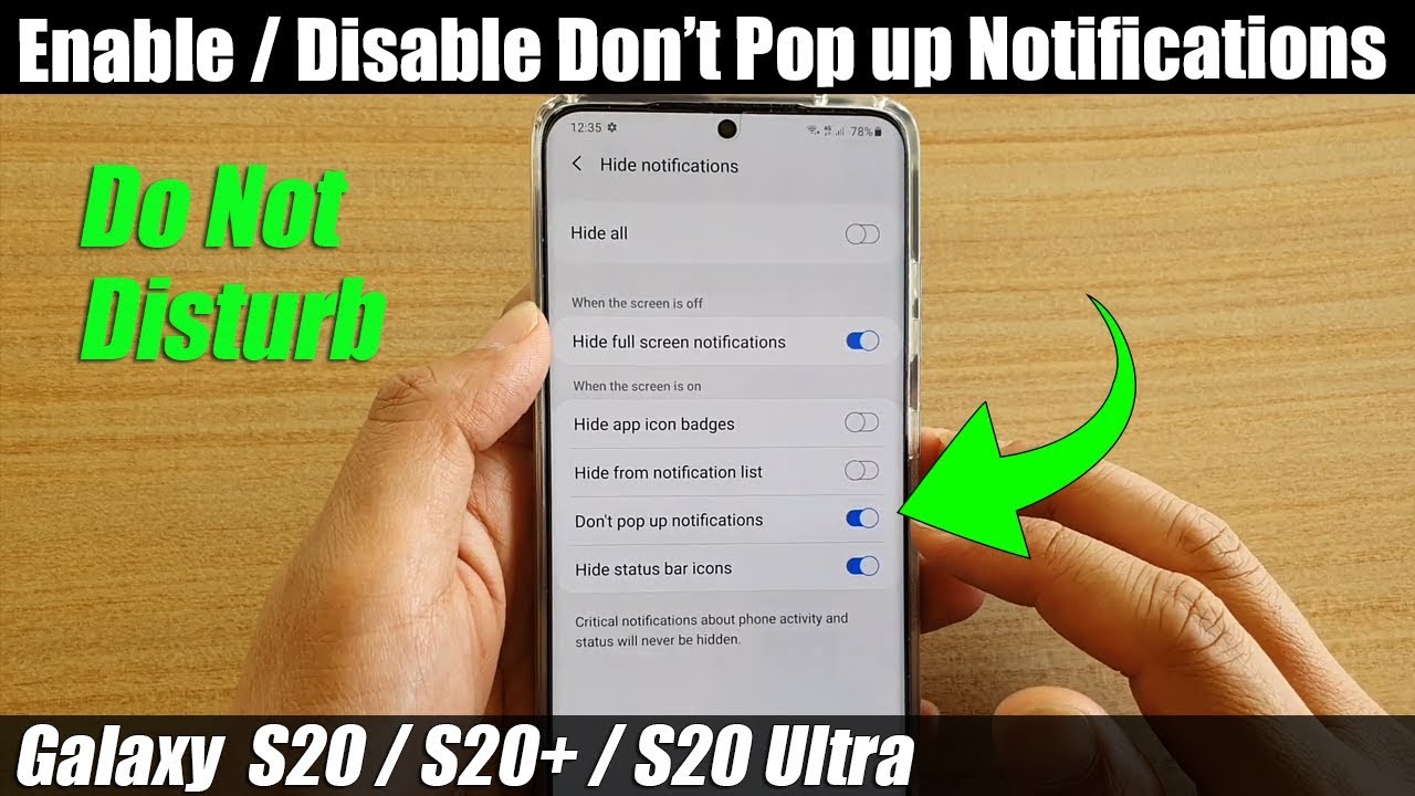 Galaxy S20 S20 How To Enable Disable Don t Pop Up Notifications In galaxy-s20-s20-how-to-enable-disable-don-t-pop-up-notifications-in