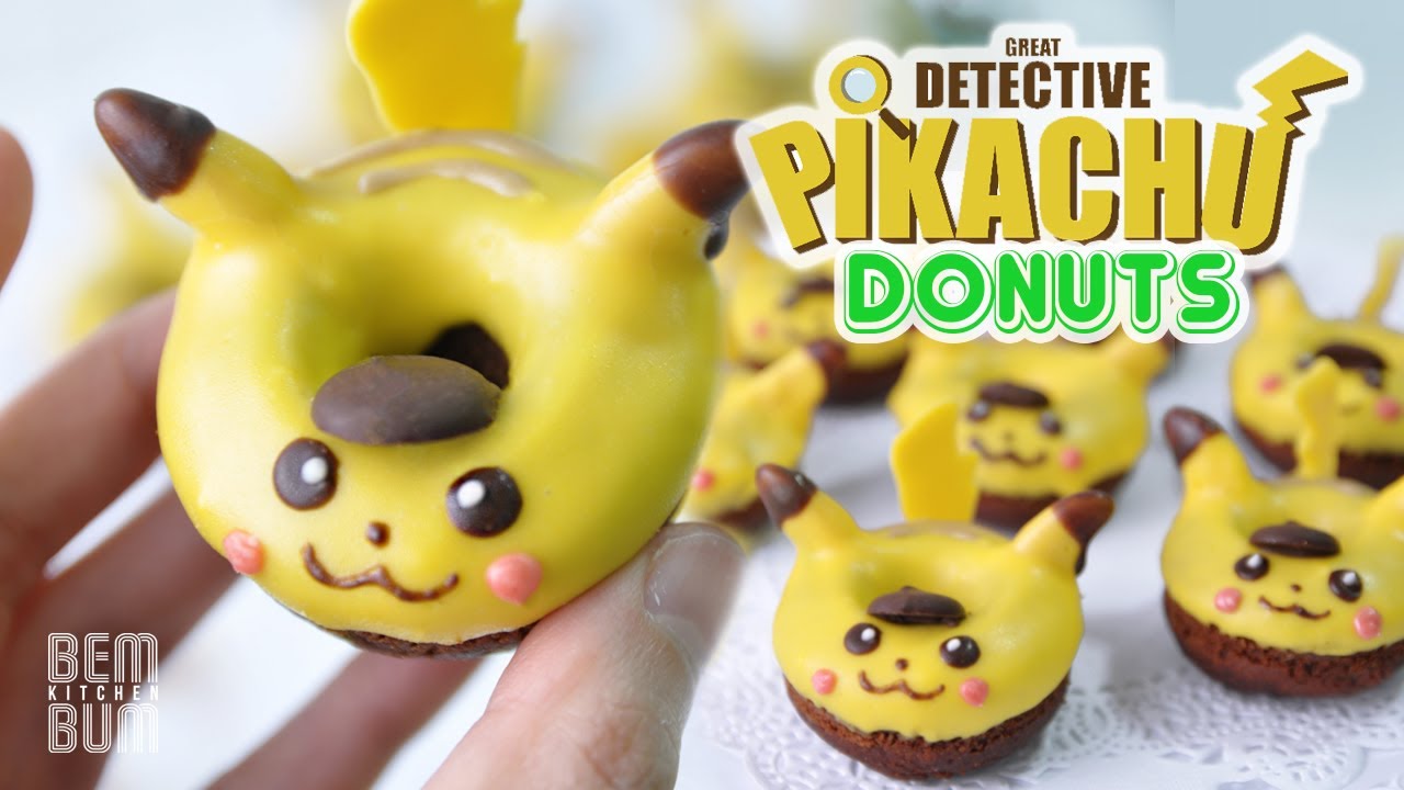 How to Make Detective Pikachu Mini Donuts! - YouTube