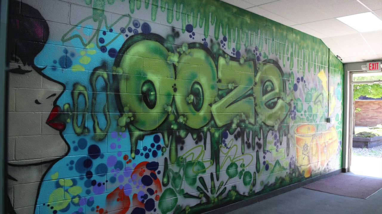 Ooze Graffiti Wall Transformation - YouTube