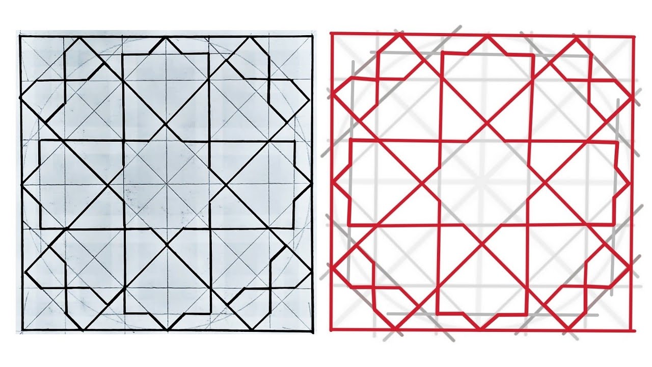 #6 Simplest Geometric Pattern | Step by Step construction - YouTube
