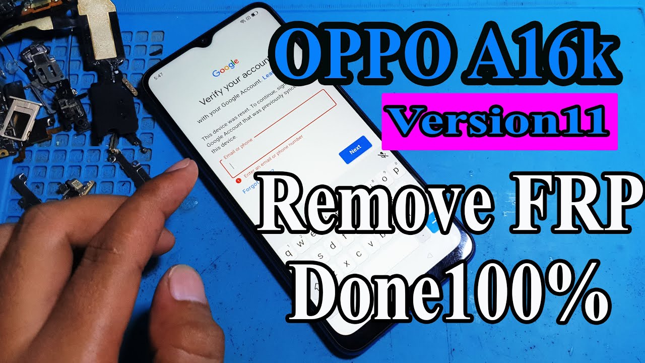 OPPO A16k Remove FRP Done☑️,A16k FRP Bypass Version11 2022 - YouTube
