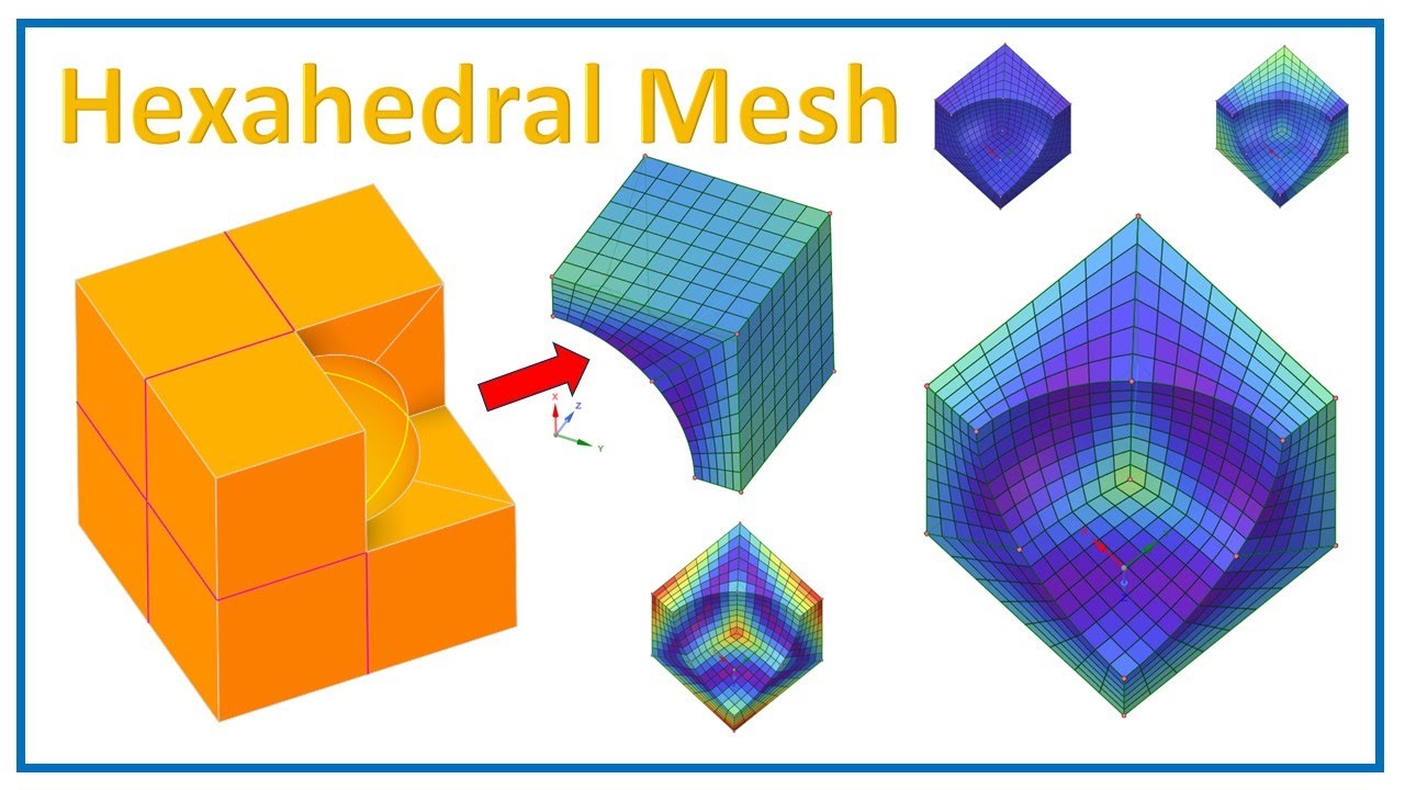 How to Mesh a Cube with a Central Sphere in ANSYS SpaceClaim - YouTube