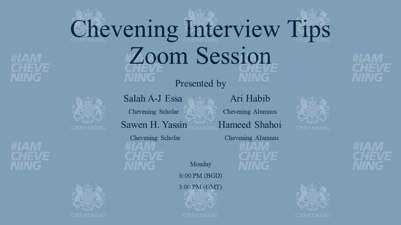 The Chevening Interview: An Unofficial Session - Iraq 2021 - 2022 - YouTube