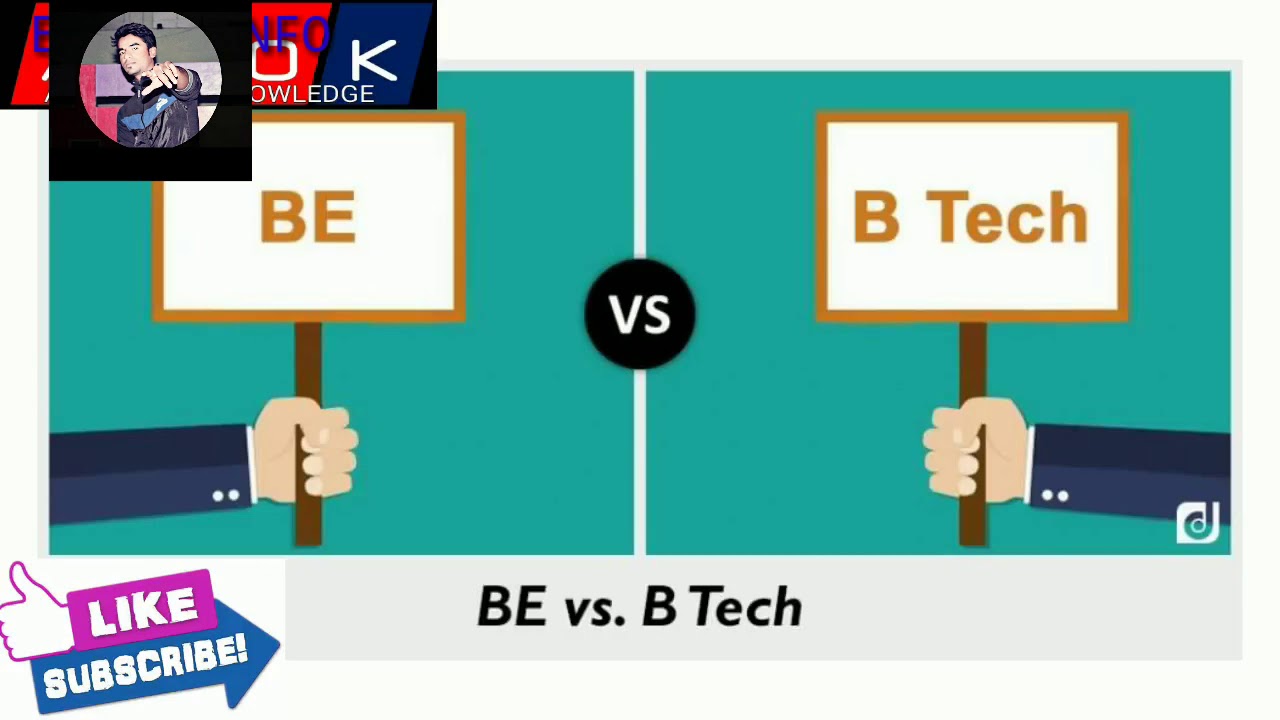 Difference between BE vs B.TECH - YouTube