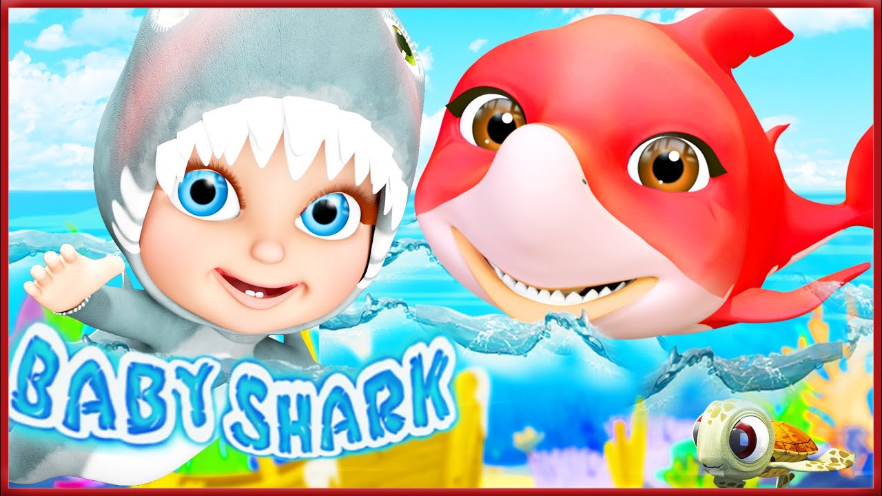 Bébé requin et poisson rouge 🐬🦈| Comptines et chansons pour enfants ...