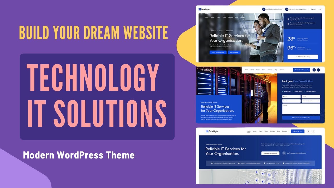 Grow Your Tech Business Online with Safebyte WordPress Theme | Technology & IT Solutions WP ...