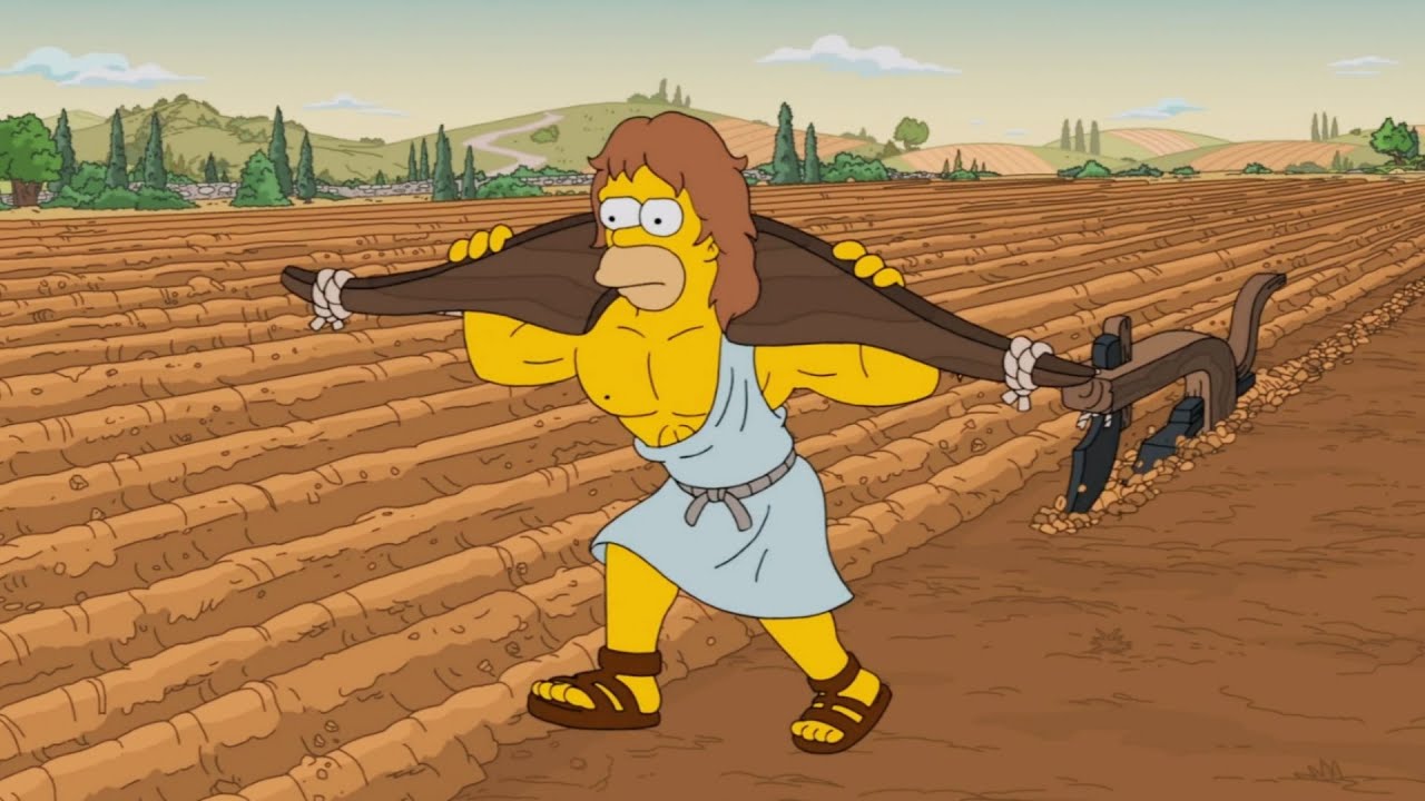 The birth of the Roman king | The Simpsons in Ancient Rome - YouTube