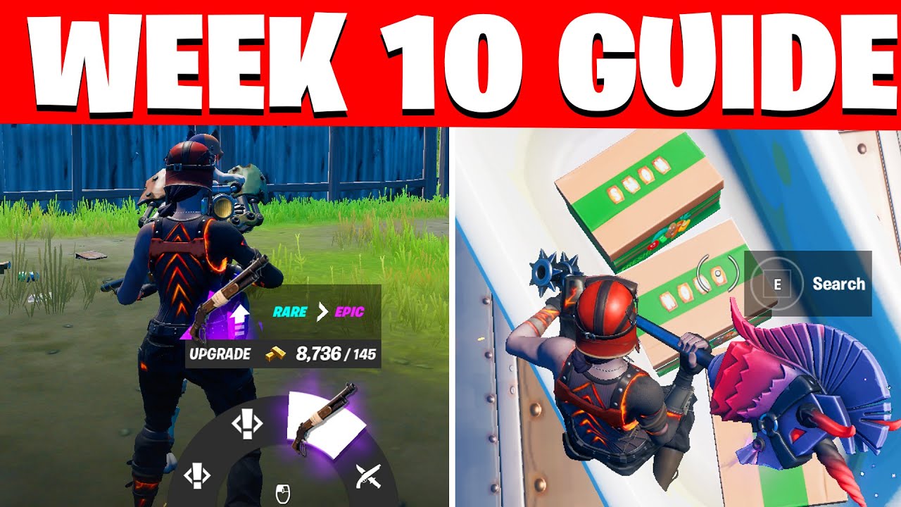 ALL WEEK 10 CHALLENGES FORTNITE SEASON 5 ( WEEK 10 CHALLENGES / EPIC ...