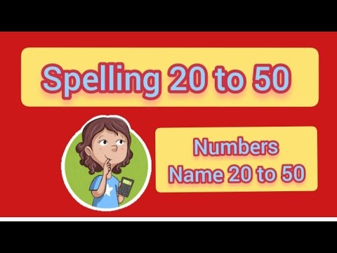 spelling 20 to 50 in English#counting numbers / write in words 20 to 50 ...