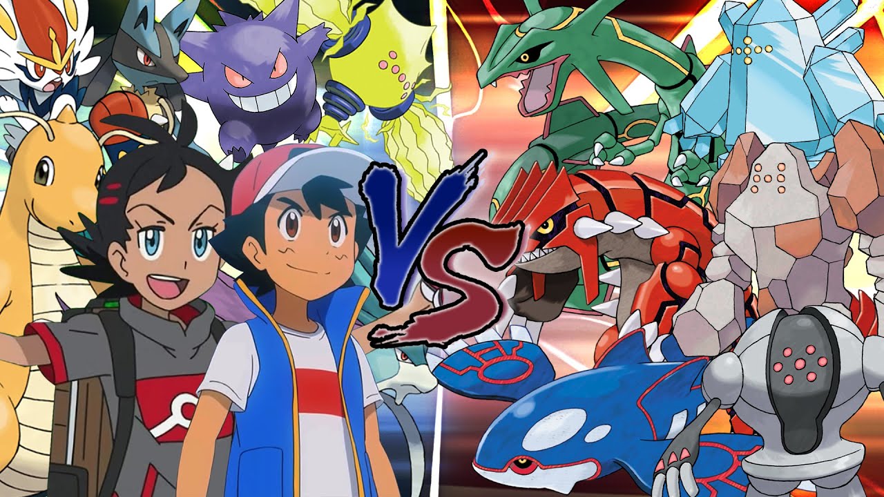 Pokemon Battle Theme: Ash and Goh Vs Hoenn Legendaries - YouTube