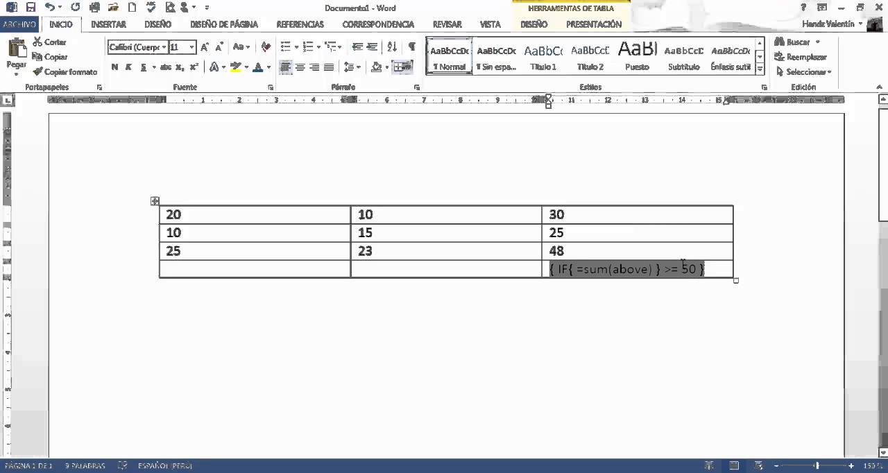 Formato Condicional en Tablas de Word - YouTube