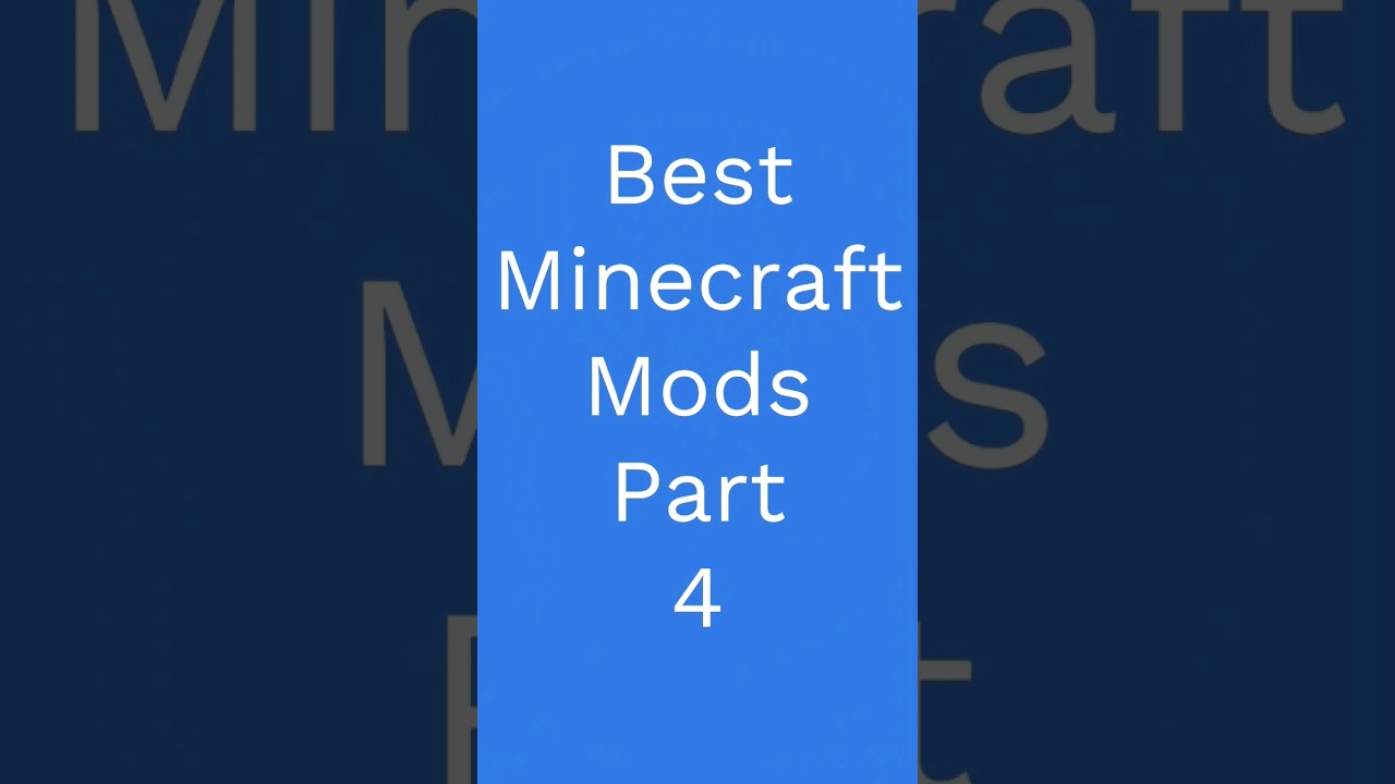 Best Minecraft Mods Part 4 - YouTube