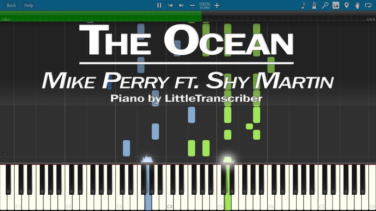 Mike Perry - The Ocean (Piano Cover) ft Shy Martin Synthesia Tutorial ...