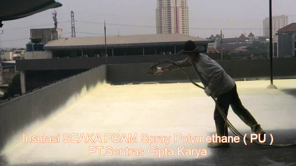 Insulasi Semprot Pada Dak Sdh lapuk !! Spray Polyurethane foam 085 88 ...