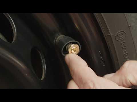 Demonstration of installing new iCheck TPMS external wheel sensor without needing rebalance ...